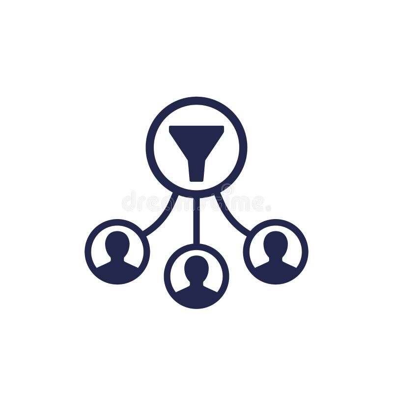 Filtering Users Data Icon, Vector Stock Vector - Illustration of user ...