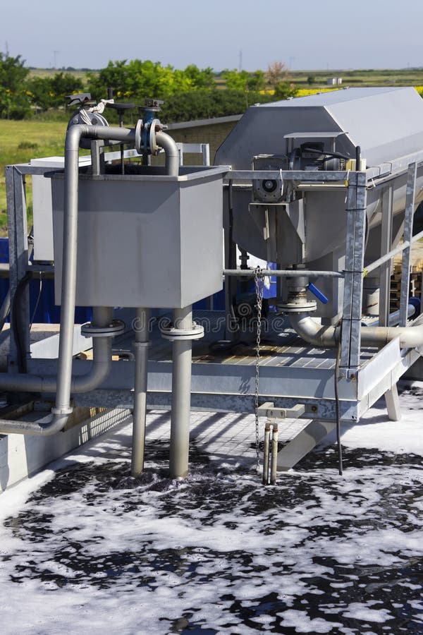 Filtering Water after Factory Use it Stock Image - Image of flow ...