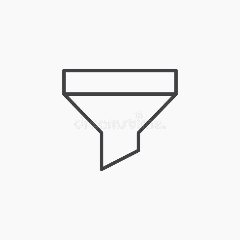 Filterline in Thin Line Black Color. Flat Simple Vector Symbols ...