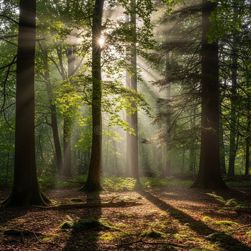 Forest Casting Rays Stock Illustrations – 11,444 Forest Casting Rays ...