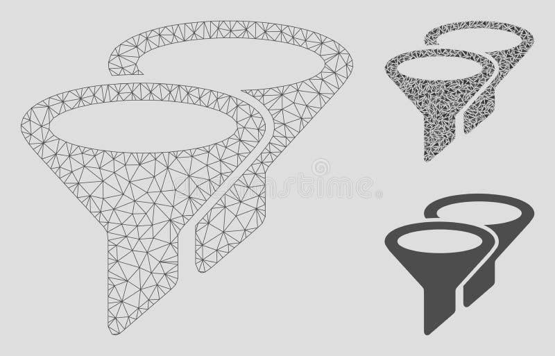 Filters Vector Mesh Network Model and Triangle Mosaic Icon Stock Vector ...