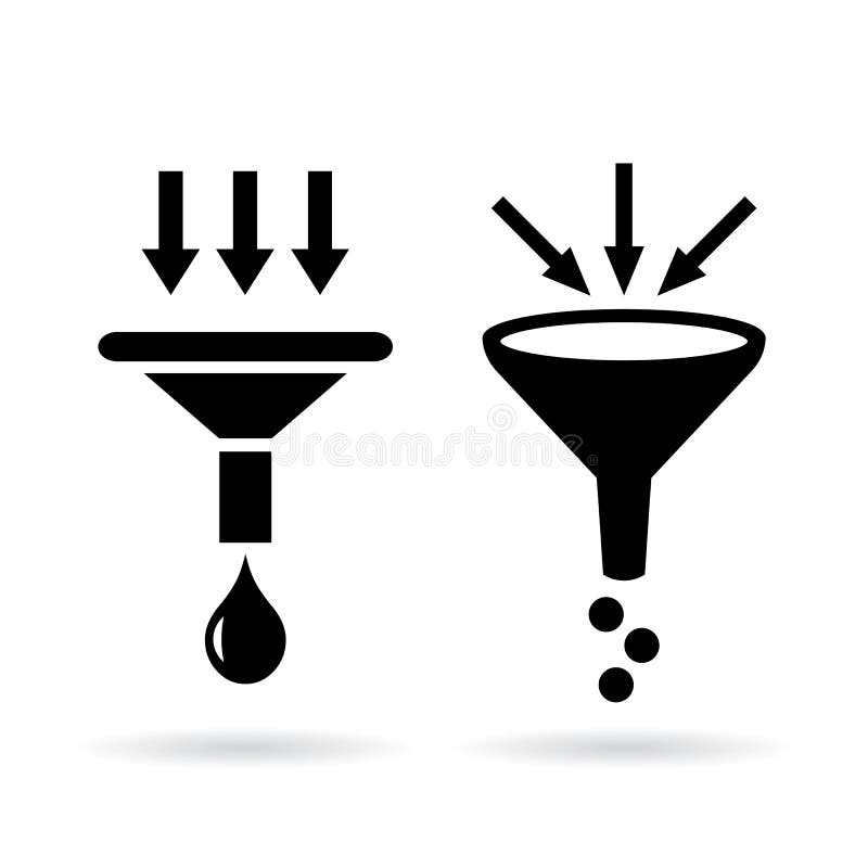 Vastgestelde Pictogrammen Van Waterfilters Vector Illustratie ...