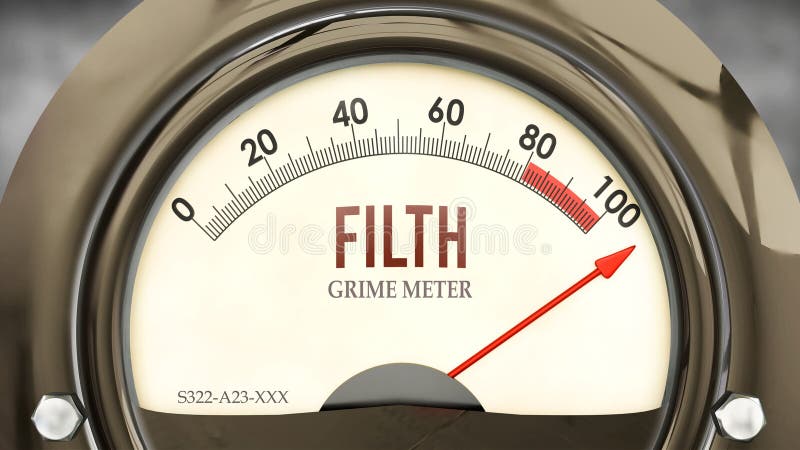 Filth and Grime Meter that is Hitting a Full Scale, Showing a Very High ...