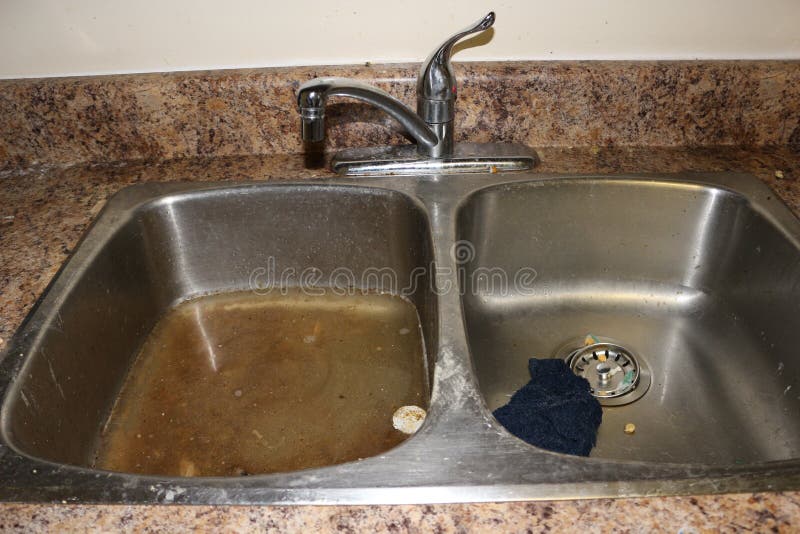 Filthy kitchen sink stock image. Image of kitchen, dirty - 106468701