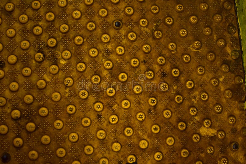 Filthy Yellow Diamond Plate Stock Photo - Image of steel, metal: 94578862