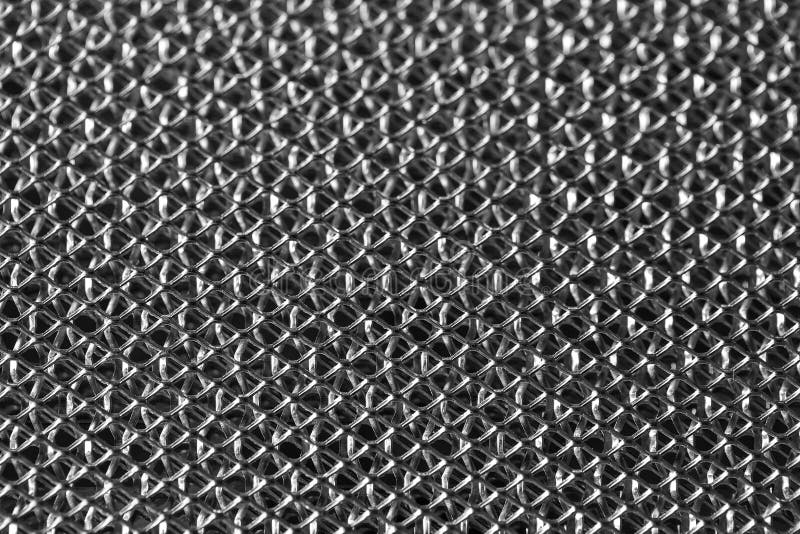 Filtration Mesh for the Kitchen Hood. Mesh Texture Close-up. Fine Steel ...