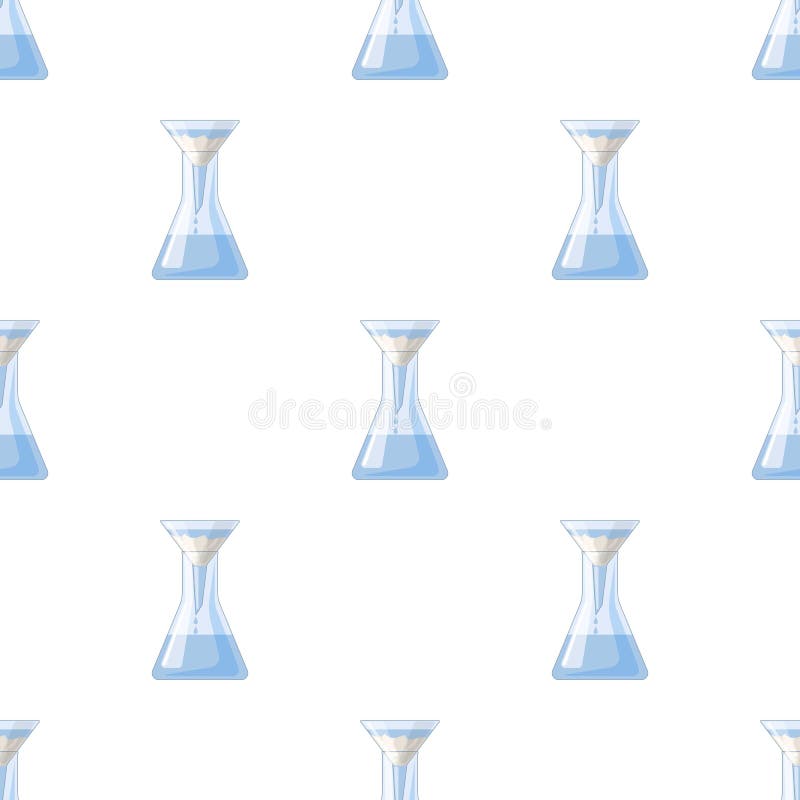 Filtration of Water Solution in a Conical Flask Icon in Cartoon Style ...