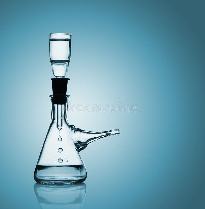 Filtration Of Water In The Suction Flask Stock Image - Image of glass ...
