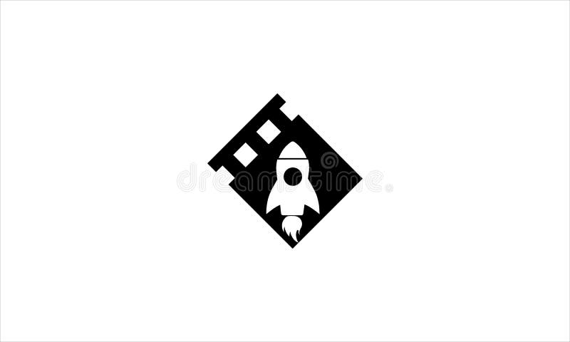 Film Strip Rocket Icon Logo Design Illustration Vector Stock Vector ...