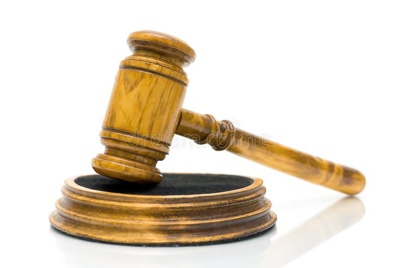 Fin De Gavel Vers Le Haut Sur Le Fond Blanc Photo stock - Image du ...