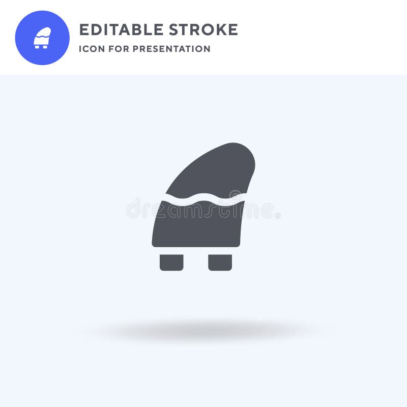 Fin Icon Vector, Filled Flat Sign, Solid Pictogram Isolated on White ...