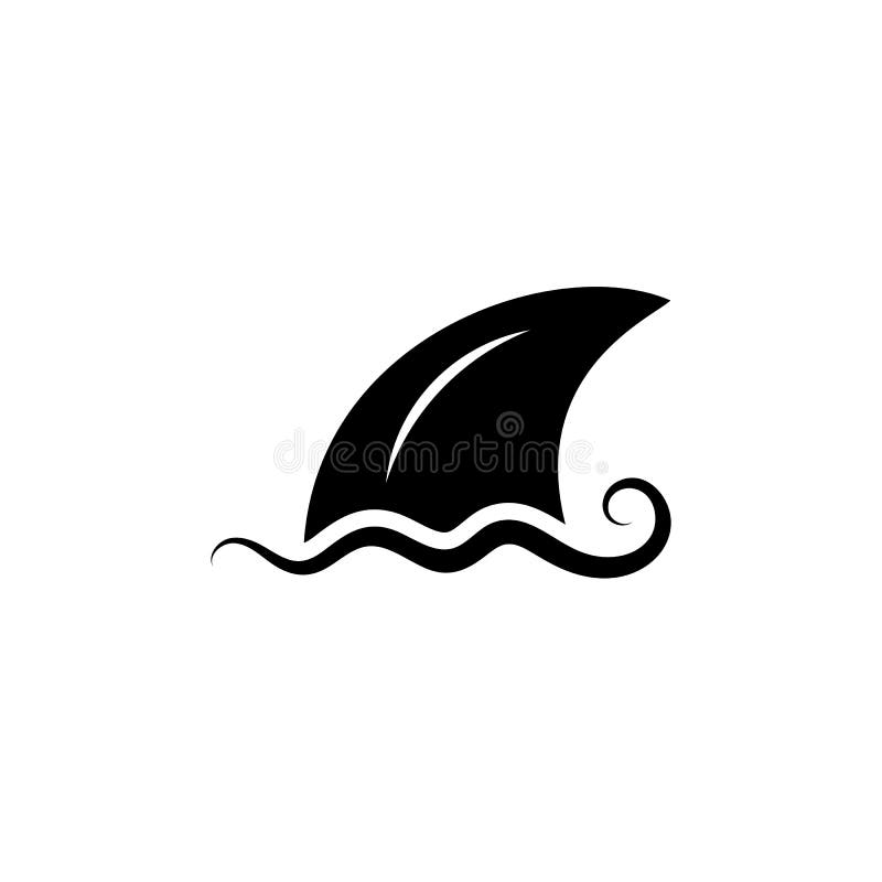Fin Vector Icon stock vector. Illustration of attack - 113855010