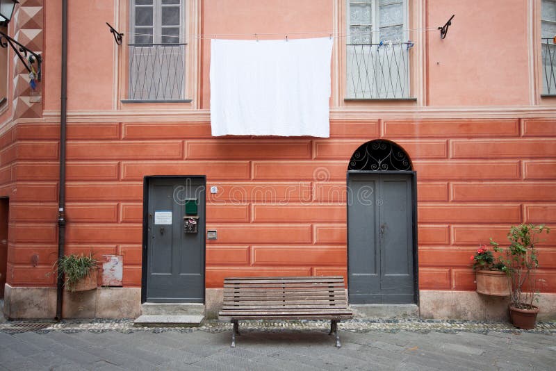 Final Borgo stock photo. Image of facade, door, pedestrian - 53273942