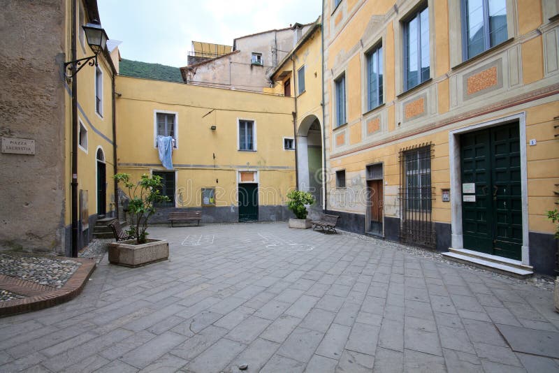 Final Borgo stock photo. Image of home, pedestrian, italian - 53380606