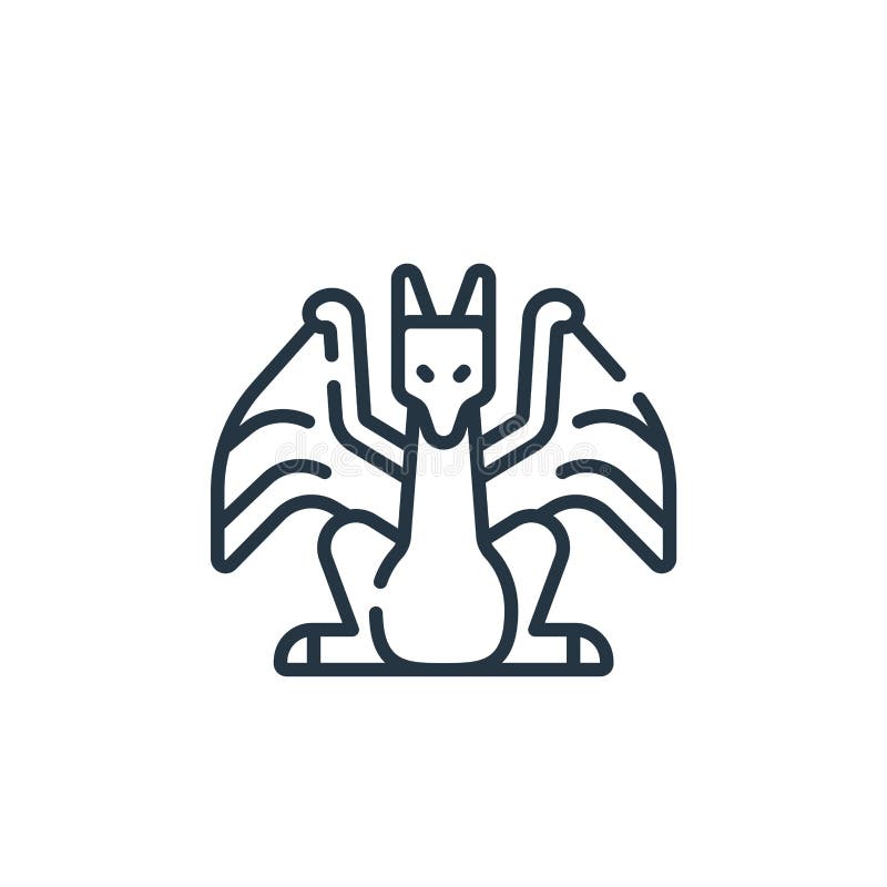 Final Boss, Dragon Icon. Simple Line, Outline Vector Elements of Video ...