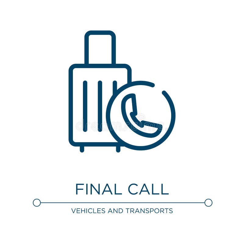 Final Call Icon. Linear Vector Illustration from Airport Collection ...