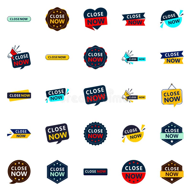Final Chance To Close Text Banners Pack of 25 Stock Vector ...