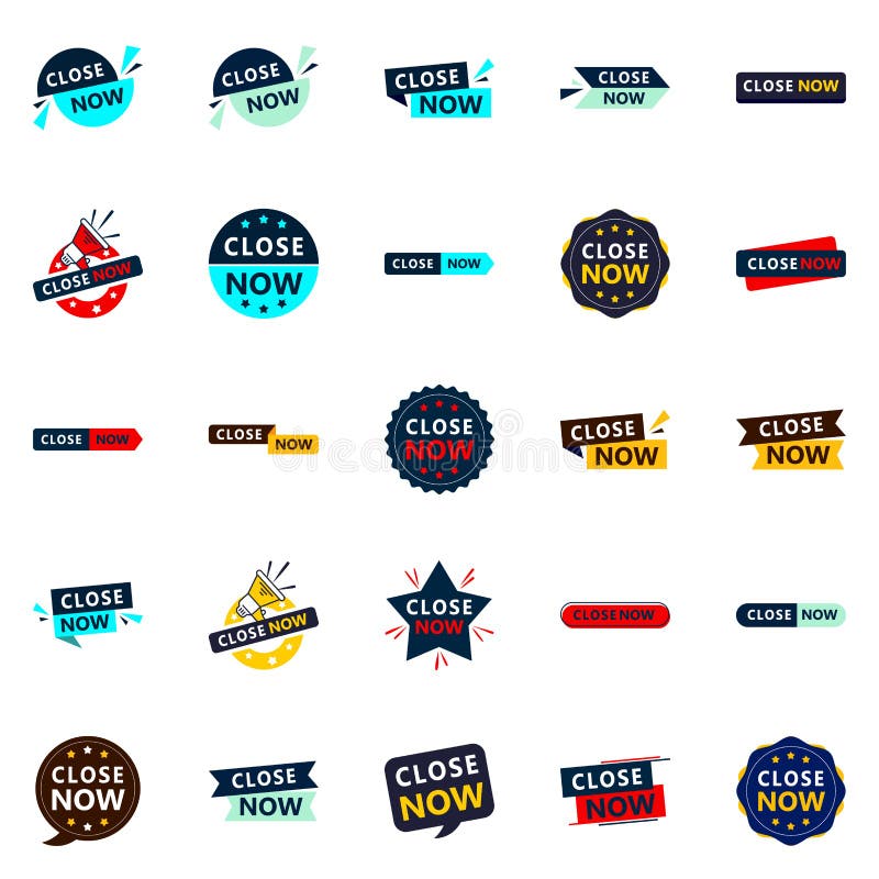 Final Chance To Close Text Banners Pack of 25 Stock Vector ...