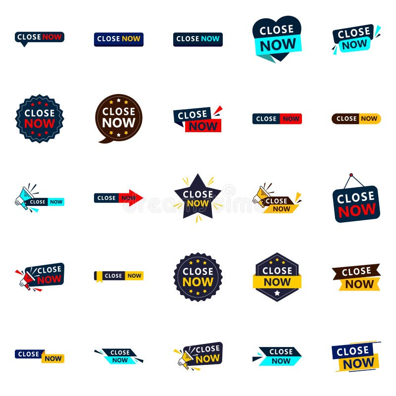 Final Chance To Close Text Banners Pack of 25 Stock Vector ...