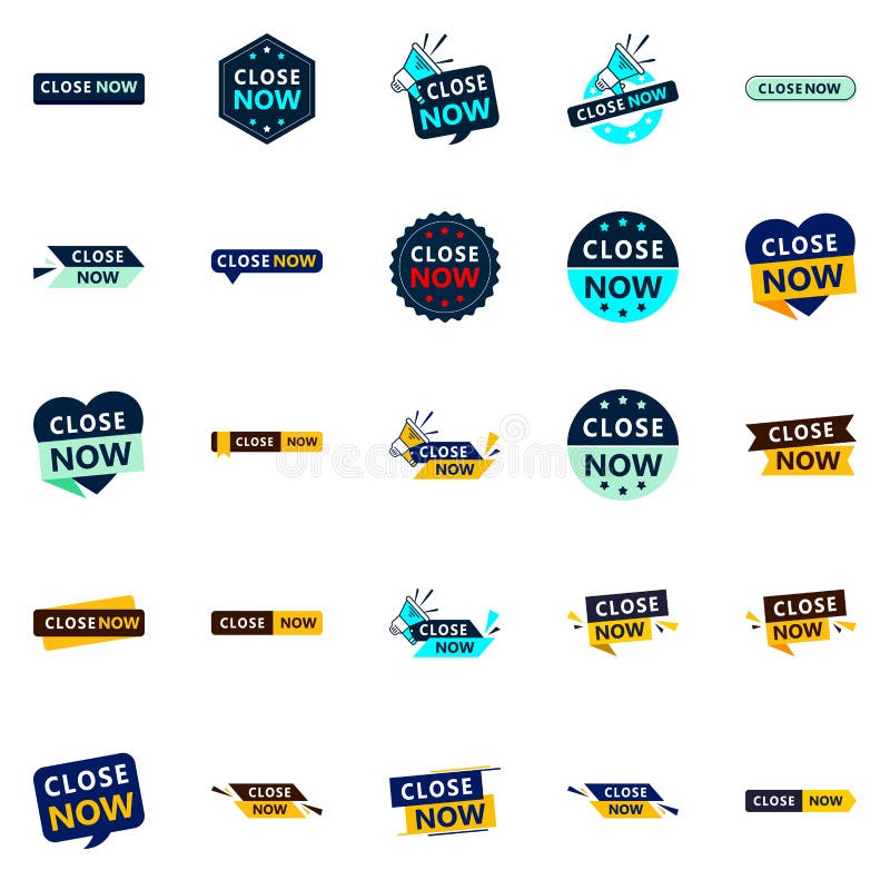 Final Chance To Close Text Banners Pack of 25 Stock Vector ...