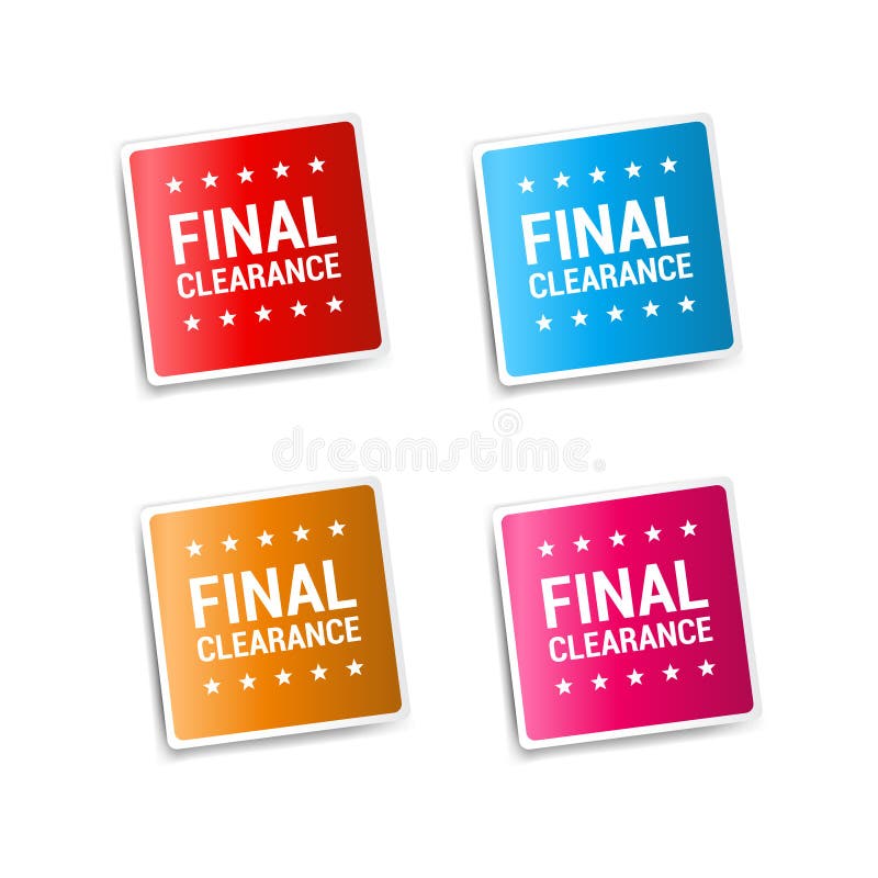 Final Clearance Sticker stock vector. Illustration of background ...