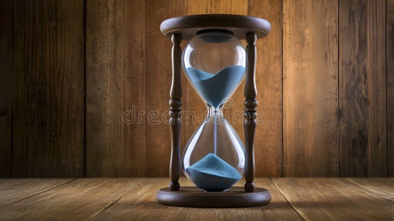 The Final Countdown. Hourglass on Wood Background Banner Stock Photo ...