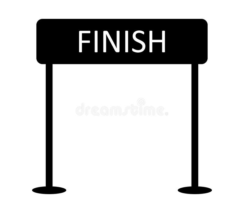 Final del icono ilustrado stock de ilustración. Ilustración de gente ...