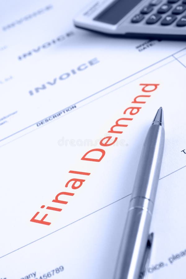 Final Demand Notice stock image. Image of finance, company - 42371255