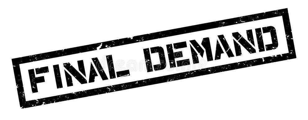 Final Demand rubber stamp stock illustration. Illustration of paying ...