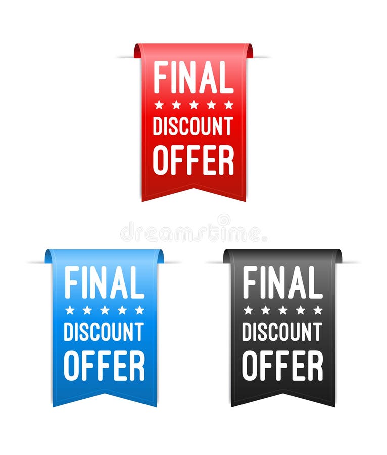 Final Discount Offer Labels Stock Vector - Illustration of white ...