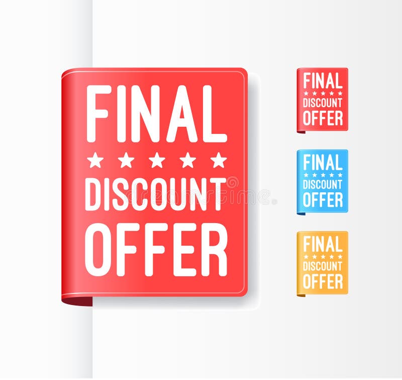 Final Discount Offer Ribbons Stock Vector - Illustration of label ...