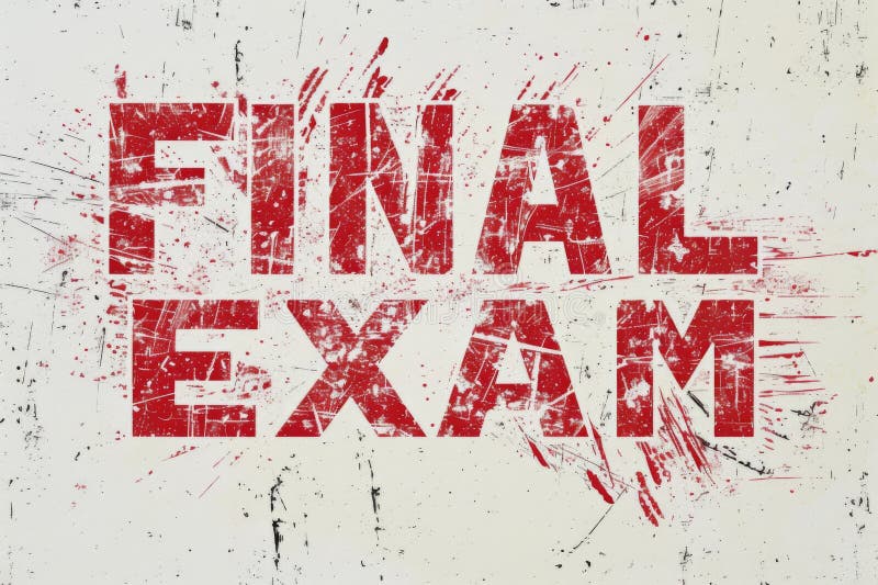Final Exam Grunge Text Print Stock Illustration - Illustration of ...