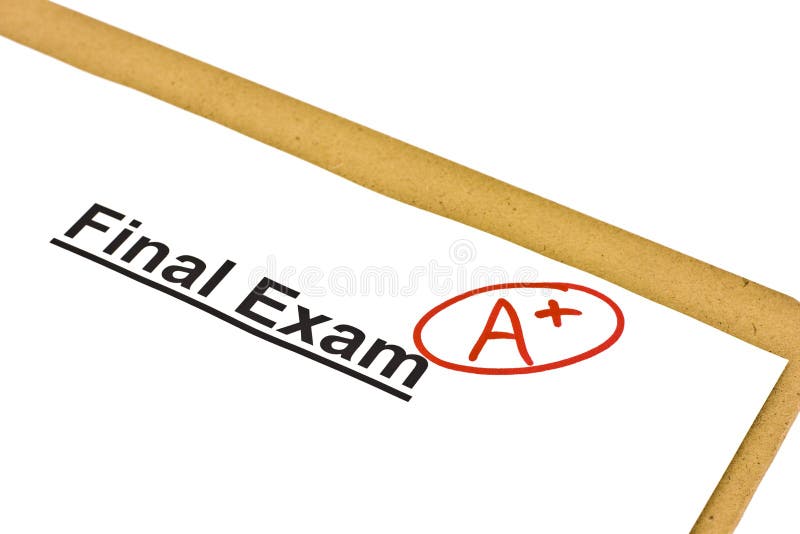 Final Exam Marked with a+ stock image. Image of schooltime - 8261855