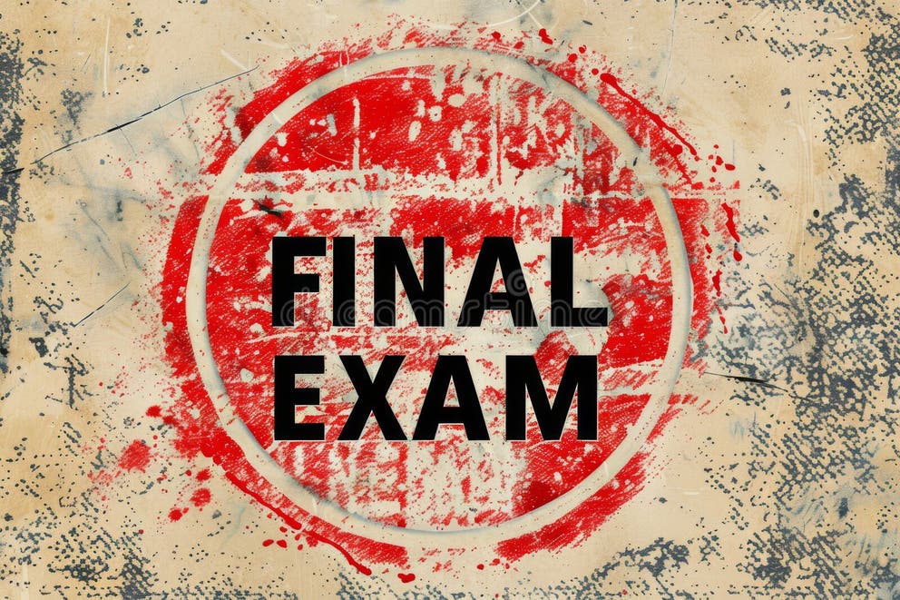 Final Exam Seal Print with Grunge Style Stock Illustration ...