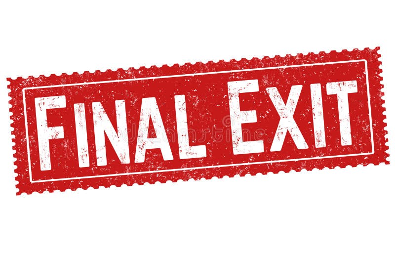 Final exit sign or stamp stock vector. Illustration of concept - 159539502