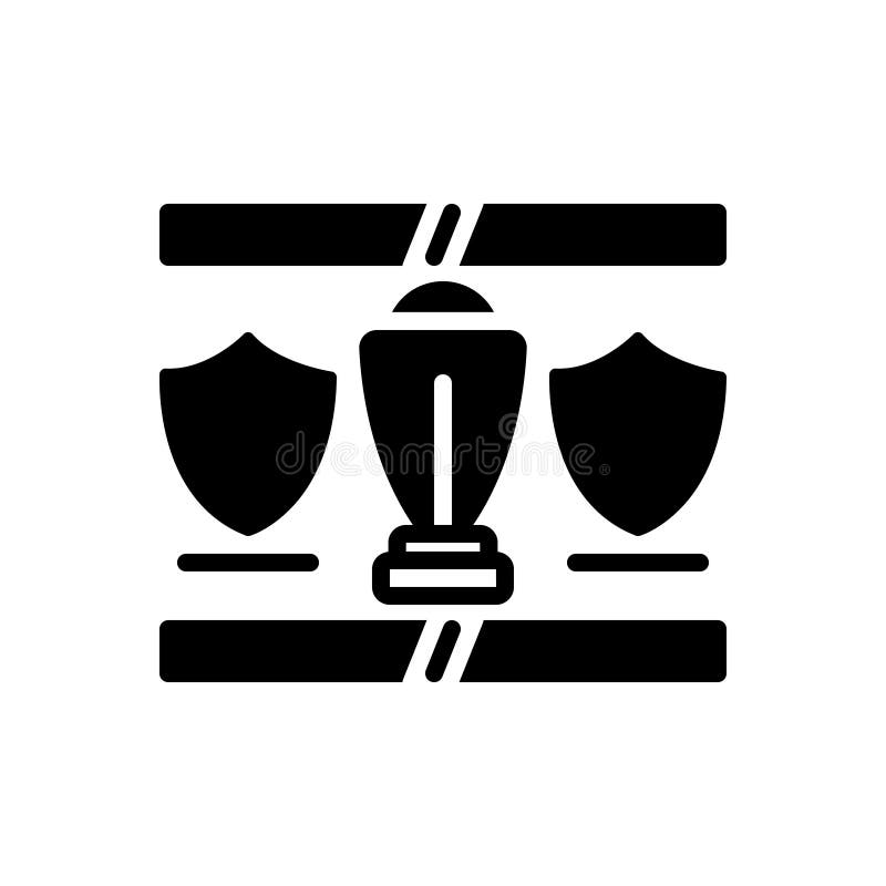 Black Solid Icon for Final, Last and Match Stock Vector - Illustration ...