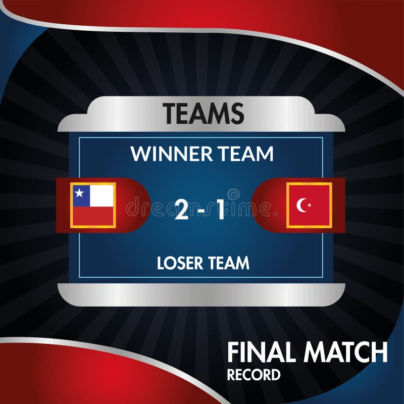 Final Match Scoreboard Layout. Vector Stock Illustration - Illustration ...