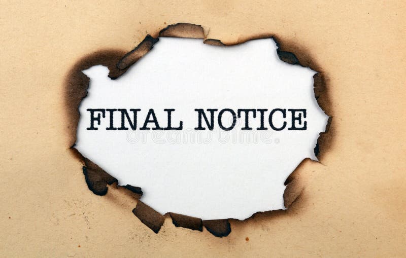 Final notice stock photo. Image of bills, business, paperwork - 174361690