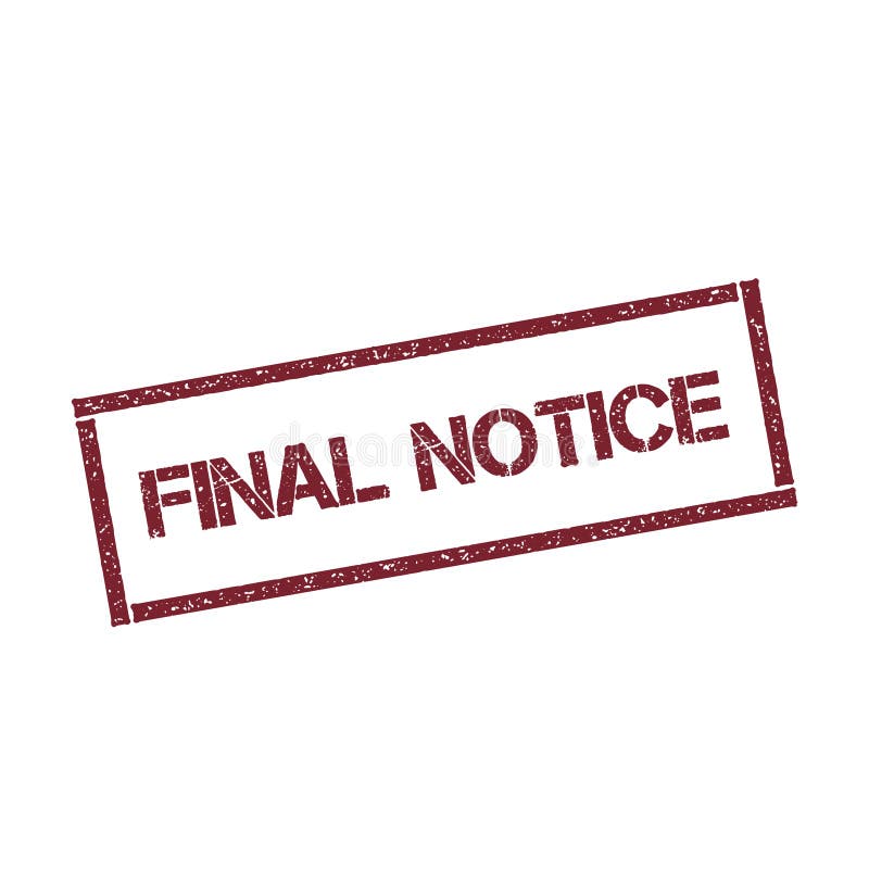 Final notice stamp stock illustration. Illustration of collector - 8210640