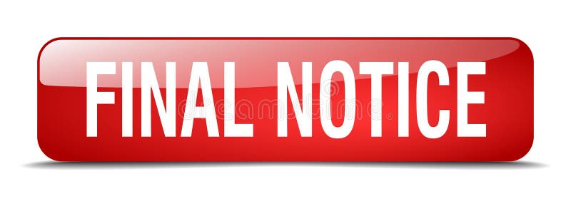 Final notice button stock vector. Illustration of modern - 119884411