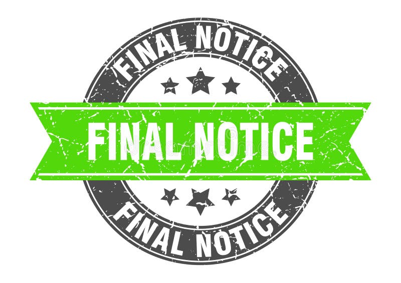 Final Notice Stamp Stock Illustrations – 825 Final Notice Stamp Stock ...