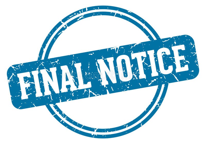 Final Notice Stock Illustrations – 2,692 Final Notice Stock ...
