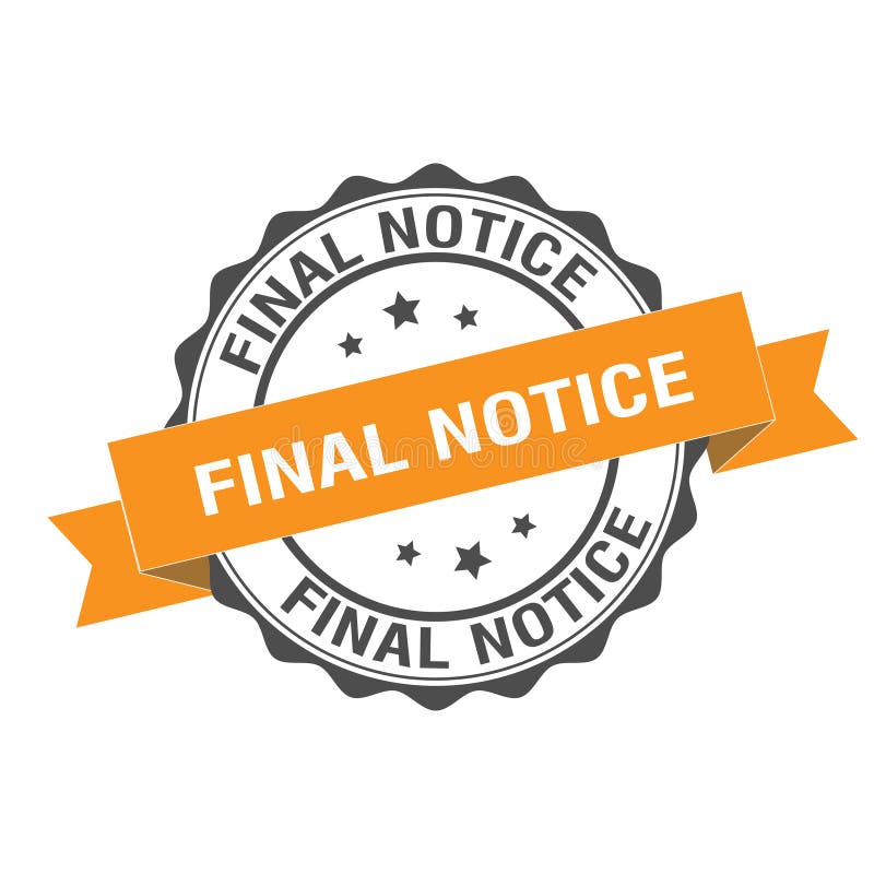 Final Notice Stamp Stock Illustrations – 825 Final Notice Stamp Stock ...
