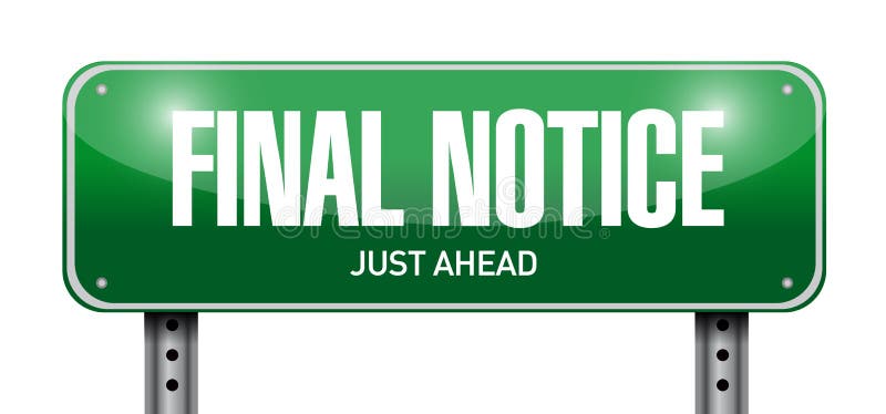 Final Notice Envelope Mail Correspondence Stock Illustration ...