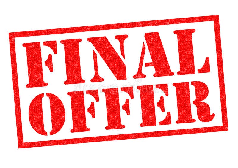 FINAL OFFER stock illustration. Illustration of label - 86701530