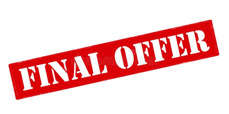 Final offer stock illustration. Illustration of stamp - 92089914