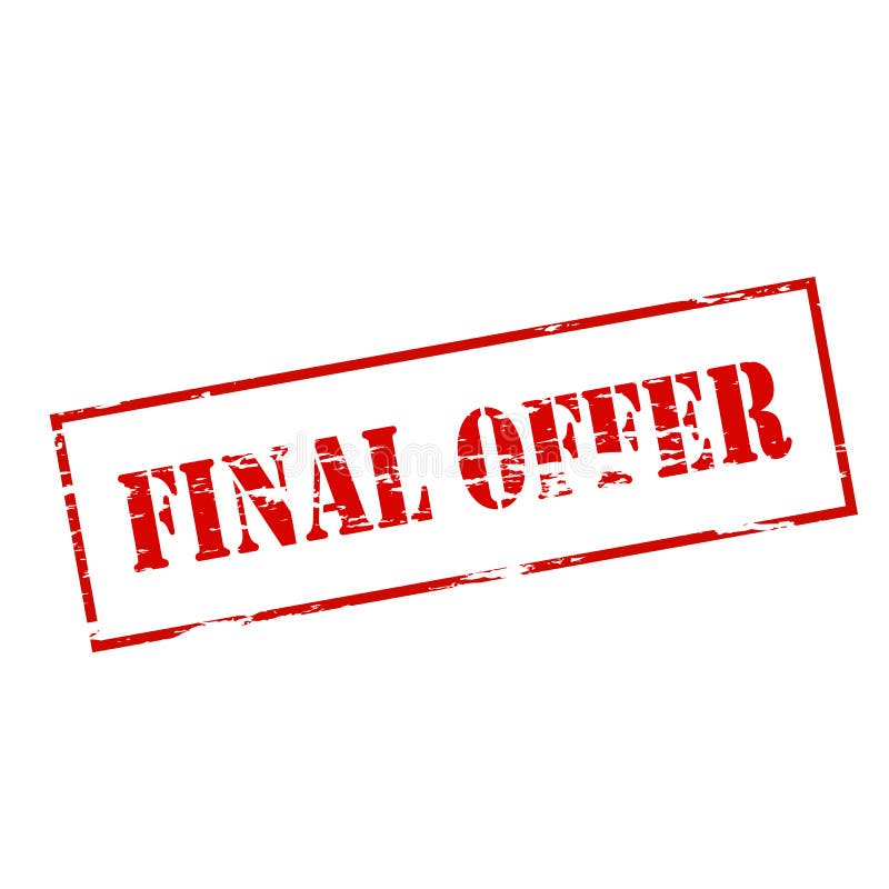 Final offer stock illustration. Illustration of text - 92090015