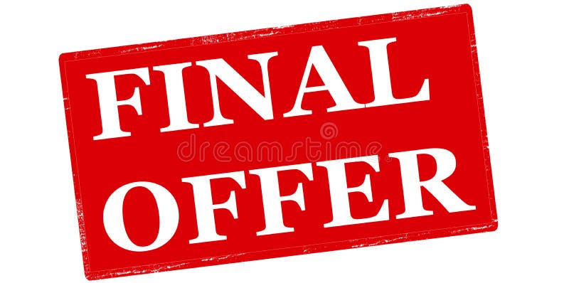 Final offer stock illustration. Illustration of text - 92090225