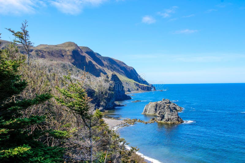 The Final Point of the Green Garden Hike Newfoundland Stock Image ...