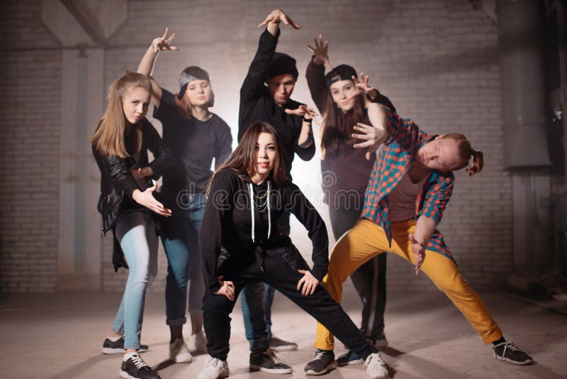 Final Pose of Young People in Dancing Performance Stock Photo - Image ...